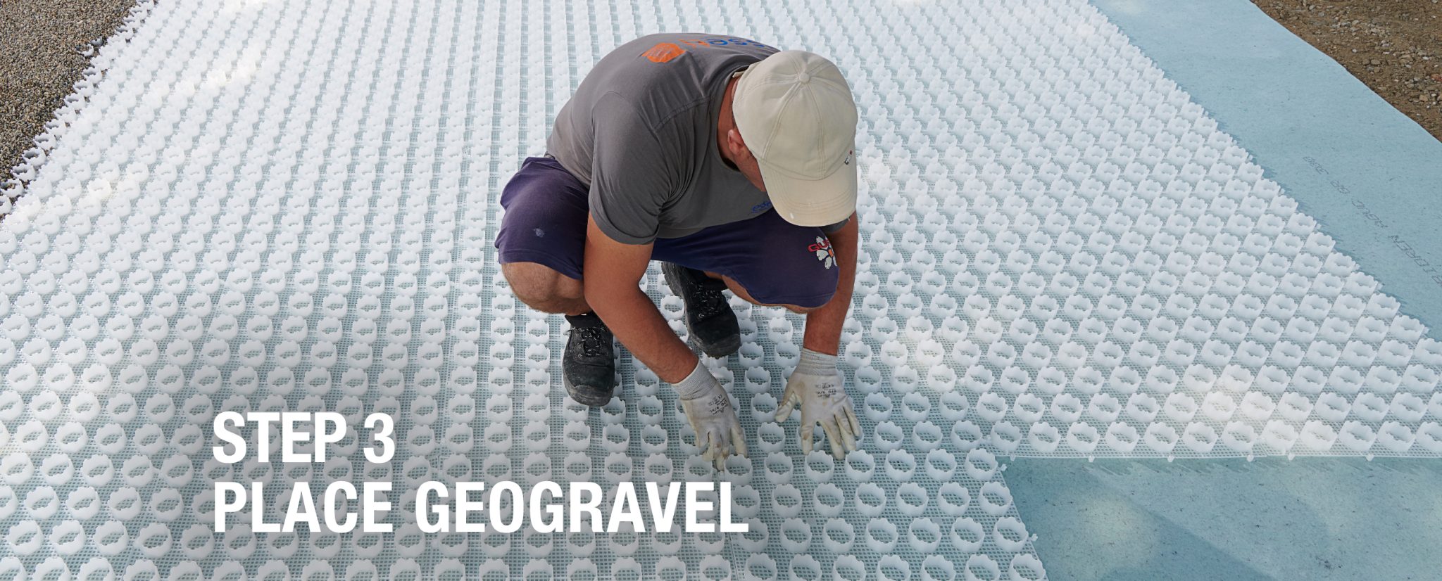 Geogravel 4-step installation at 70 m2/h – Geoplast - sustainable ...